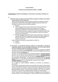 Trabajo practico n1 solucion | Ejercicios de Finanzas Públicas | Docsity