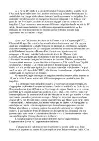 Dissertation sur olympe de Gouges | Dissertation Français | Docsity