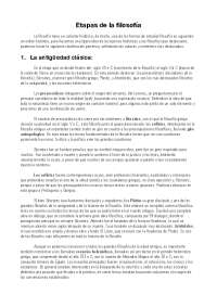 Etapas de la historia de la filosofía | Esquemas y mapas conceptuales de Historia de la ...