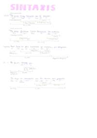 Ejercicios de sintaxis segundo bach | Ejercicios de Lengua y Literatura | Docsity