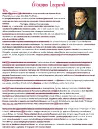 Giacomo Leopardi e testi più importanti | Schemi e mappe concettuali di ...