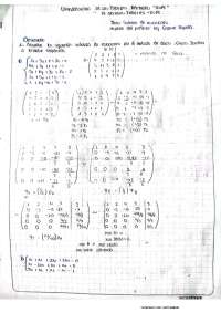 Sistema de ecuaciones(matrices) Deber 3 semana 3 parcial 1 | Ejercicios de Álgebra Lineal | Docsity