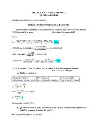 Ejercicios de soluciones | Ejercicios de Química | Docsity