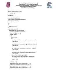 Manejo de Excepciones en Java | Ejercicios de Programación Orientada a ...