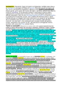 Menandro: un grande commediografo | Schemi e mappe concettuali di Greco ...