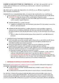 Esempi di architetture di controllo | Appunti di Controllo di Gestione | Docsity