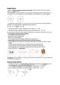 Fisica - Campo elettrico | Appunti di Fisica | Docsity
