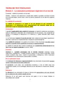 Modulo 3 del corso di teoria dei test psicologici | Sintesi del corso ...