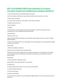 BIO 1134 NAPRX/CNPR Exam Questions & Answers Correctly Tested And ...