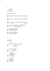 Derivadas Ejercicios | Ejercicios de Cálculo diferencial y integral | Docsity