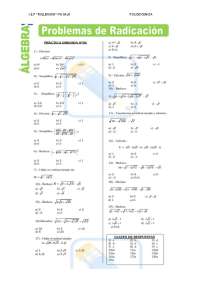 RADICACIONES EN ALGEBRA II BIMESTRE | Monografías, Ensayos de Matemáticas | Docsity