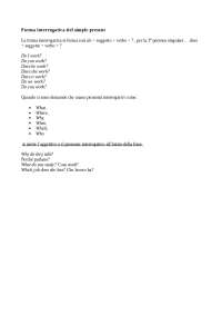 Forma interrogativa del simple present | Schemi e mappe concettuali di ...