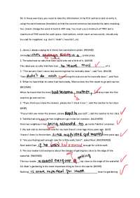 Sentencie transformations | Ejercicios de Inglés | Docsity