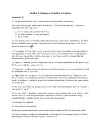 Problem and solutions on probability statics | Cheat Sheet Mathematics ...