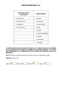 PRACTICA AUDITIVIA 1 | Exámenes de Música | Docsity