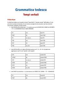 Grammatica tedesca liv. B1 | Appunti di Lingua Tedesca | Docsity