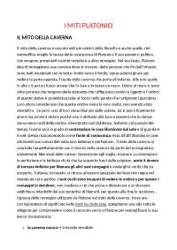 I miti di Platone: il mito della caverna, il mito di Eros e il mito del ...