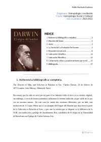Evolución Humana. Charles Darwin | Resúmenes de Evolución Humana | Docsity