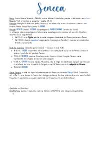 Schemi su Seneca latino | Schemi e mappe concettuali di Latino | Docsity
