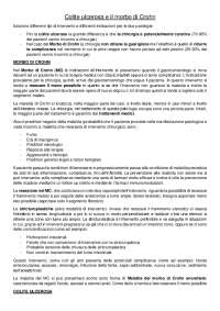 Colite ulcerosa e il morbo di Crohn | Appunti di Chirurgia Generale | Docsity