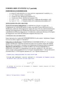 Formulario secondo parziale Statistica - SID Scienze Politiche | Schemi e mappe concettuali di ...
