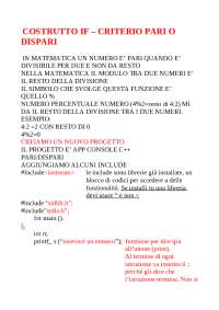 Costrutto if informatica | Schemi e mappe concettuali di Informatica | Docsity