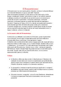 Romanticismo caratteri generali | Appunti di Italiano | Docsity