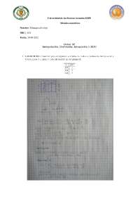 Ejercicios de Métodos Numéricos | Ejercicios de Métodos Numéricos | Docsity