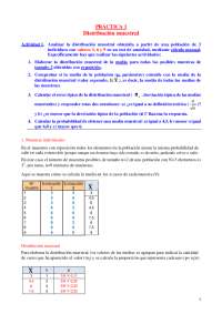 Ejercicios Distribución Muestral | Ejercicios de Estadística | Docsity
