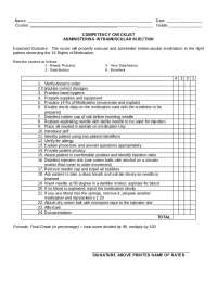 Competency Checklist - Administering Intramuscular Injections | Exercises Nursing | Docsity