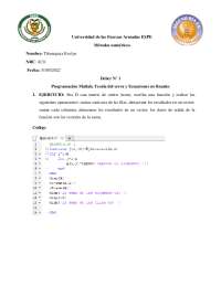 Ejercicios Métodos Numéricos | Ejercicios de Métodos Numéricos | Docsity