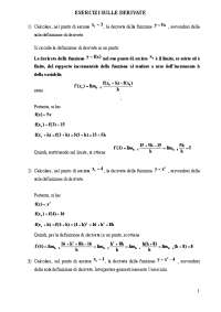 Derivate: ripasso e formulario | Formulari di Matematica | Docsity