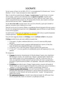 VITA E OPERE DI SOCRATE | Schemi e mappe concettuali di Letteratura | Docsity