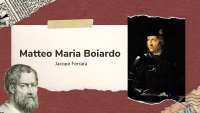 MATTEO BOIARDO - Biografia e Opere | Slide di Italiano | Docsity
