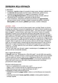 Appunti Sociologia della devianza | Appunti di Sociologia della devianza | Docsity