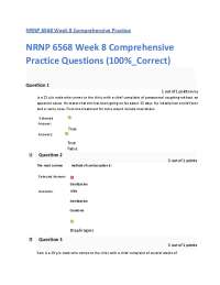 NRNP 6568 Week 8 Comprehensive Practice Questions (100_Correct) | Exams ...