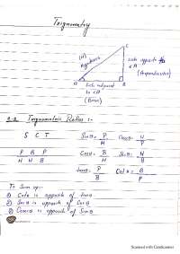 An Introduction To Trigonometry | Exercises Mathematics | Docsity