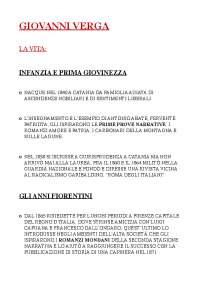 MAPPA CONCETTUALE SU GIOVANNI VERGA | Schemi e mappe concettuali di Italiano | Docsity