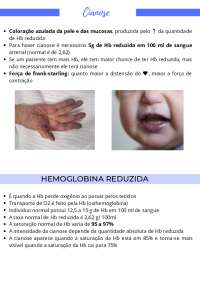 Cianose: o que é e suas características | Esquemas Semiologia | Docsity