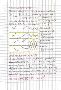 Calcolo dei limiti - schema | Schemi e mappe concettuali di Matematica Generale | Docsity