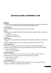 Neet Air 1 Lecture Note- Motion in a straight line | Lecture notes ...