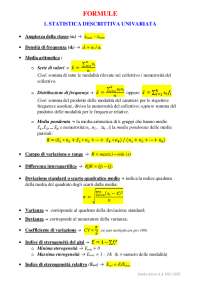 Uno schema con tutte le formule utili per statistica sociale | Schemi e mappe concettuali di ...