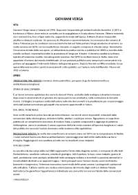 Riassunto vita e opere Giovanni Verga | Schemi e mappe concettuali di Italiano | Docsity