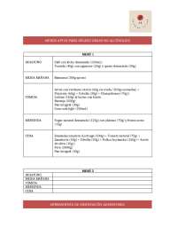 Ejemplo menu en NAFLD | Ejercicios de Patología | Docsity