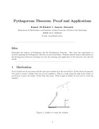 Pythagorean theorem original | Schemes and Mind Maps Mathematics | Docsity