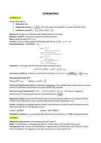 Econometrics anno 2022/2023 | Schemi e mappe concettuali di Econometria | Docsity