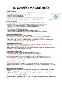 Appunti sul campo magnetico | Appunti di Fisica | Docsity