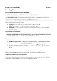 Bilancio socio-ambientale (economia aziendale) | Schemi e mappe concettuali di Economia ...