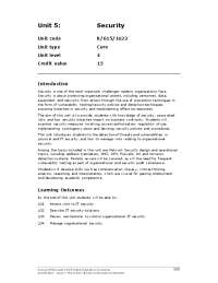 Security Unit 5 Specification Assignment 2 pearson btec higher national diploma | Slides Network ...