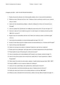 Preguntas examen historia contemporanea catalunya catini | Exámenes de ...